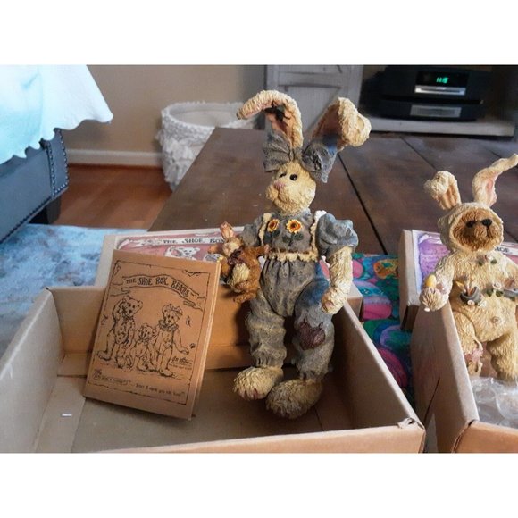 Boyds Bears | Accents | Easter Decor Lot Of 2 Boyds Rabbitshoe Box Bear ...